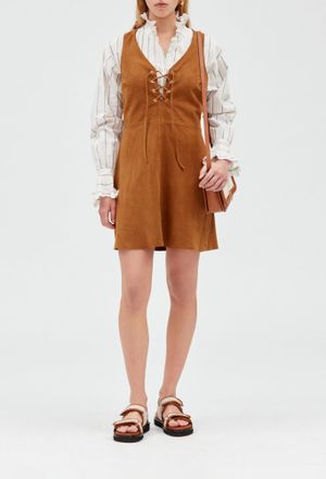Claudie Pierlot Veloursleder-Kleid