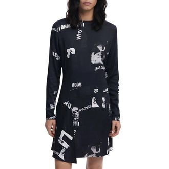 Desigual Newscorto Short Dress - - Dresses - Damen - Schwarzk - XS