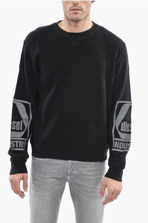 Diesel Honeycomb Motif S-GINAFFLE Crew-Neck Sweatshirt size Xxs