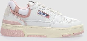 Autry Baskets CLC Cuir Blanc Rose