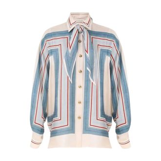 Zimmermann Femme, Blouses et Chemises, Multicolore, Taille: 44 FR Chemisier &Eacute;charpe D&eacute;contract&eacute;