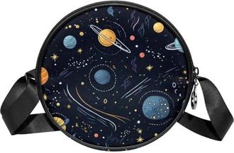 Generic Sac &agrave; bandouli&egrave;re Circle pour femme, petit sac &agrave; bandouli&egrave;re avec fermeture &eacute;clair, bretelles r&eacute;glables, sac &agrave; main rond d&eacute;contract&eacute; pour femmes et fi