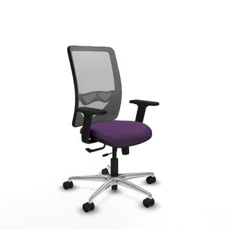 Piqueras y Crespo Drehstuhl Zulema Mesh mit 2D-Armen, h&ouml;henverstellbare Lendenwirbelst&uuml;tze, ausgestattet mit Syncro/Translack und Schneidschaum, mit 65 mm Nylon-Rollen,