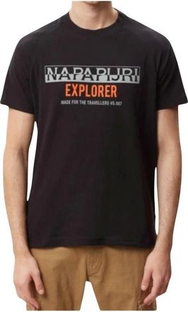 Napapijri Homme, Tops, Noir, Taille: 2XL T-shirt manches courtes
