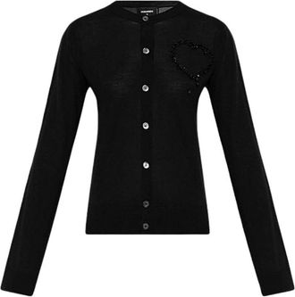 Dsquared2 Femme, Pulls, Noir, Taille: 38 FR Gilet