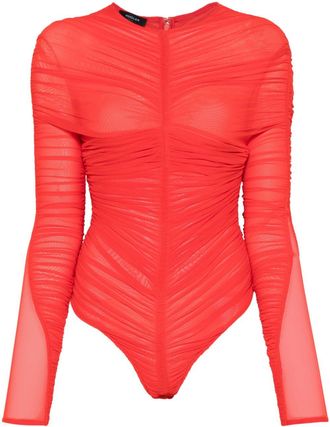 MUGLER Geraffter Body - Rot