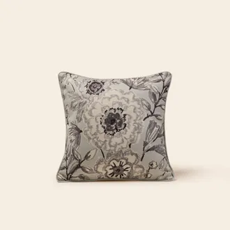 Madura Housse De Coussin Florabel Bleut&eacute; et fusain - GRIS