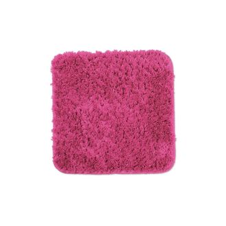 WohnDirect WC Vorleger OHNE WC Ausschnitt Pink - Badematte rutschfest OHNE WC Ausschnitt 45x45 cm - Badteppich Set, waschbar
