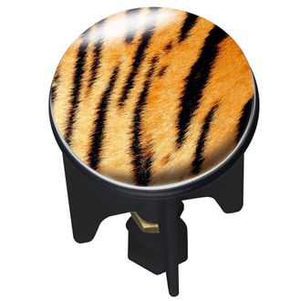 WENKO 20714100 Waschbeckenstöpsel Pluggy Tiger Abfluss Stopfen, Messing, Kunststoff, Durchmesser 3.9 x 6.5-9.5 cm