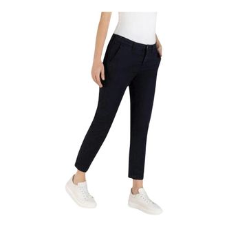 M.A.C Dunkelblaue Chino Turn Up Hose - - Trousers - Damen - Schwarzk - XL