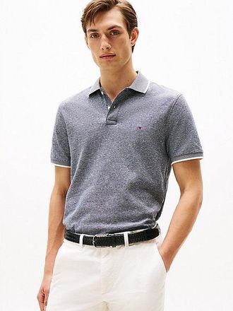 Tommy Hilfiger Polo coupe standard en piqu&eacute; avec lin