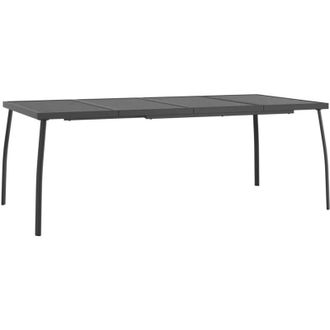 vidaXL Vidaxl - Table de jardin anthracite 200x100x72 cm - Acier trait&eacute; - R&eacute;sistante &agrave; la corrosion - Design &eacute;l&eacute;gant pour patio et jardin