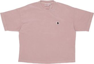 Carhartt Work in Progress Pink Garment Dyed T-Shirt - - Tops - Damen - Rosa - XS