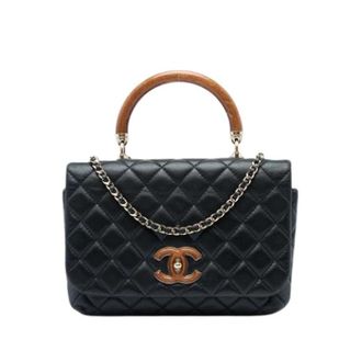 Chanel Pre-owned Knock on Wood Satchel - - Pre-owned - Damen - Schwarzk - ONE SIZE