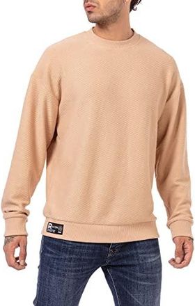 Red Bridge Sweat pour Homme Pull avec col Rond Beige XL
