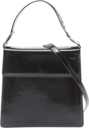 Ferragamo Sac &agrave; main en cuir verni Pre-owned - Femme - Pre-owned - Noir - Taille: ONE Size
