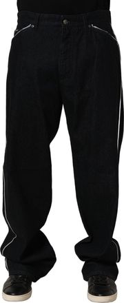 Dolce & Gabbana Black Cotton Stretch Straight Men Denim Jeans Elastane Clothing