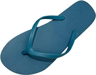 Generic Sandales en mousse &agrave; m&eacute;moire de forme pour femme - Chaussures de plage - Tongs plates - Sandales de randonn&eacute;e - Bout ferm&eacute;, bleu, 35.5 EU