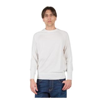 People of Shibuya Wei&szlig;er Baumwoll-Kaschmir-Pullover - - Knitwear - Herren - Wei&szlig; - XL
