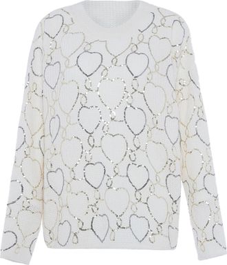 Faina Pullover Damen Wollwei&szlig;