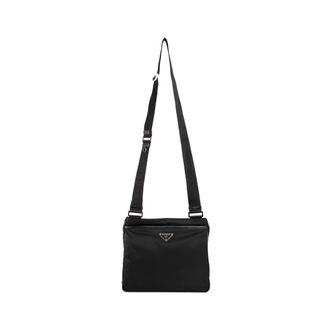 Prada Nylon and Saffiano Leather Shoulder Bag