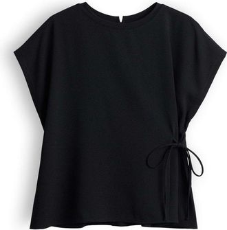 OPUS Kurzarmshirt SIFEM mit dezenter Struktur Shirt Loose Fit Justierbare Kordel f&uuml;r eine variabel definierte Silhouette
