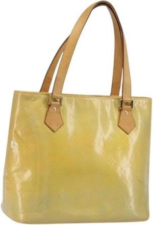 Louis Vuitton Sac &agrave; main vintage en cuir verni Pre-owned - Femme - Pre-owned - Beige - Taille: ONE Size