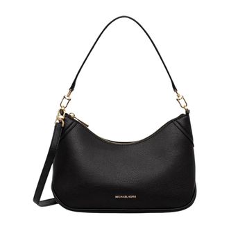 Michael Kors Femme, Sacs, Noir, Taille: ONE Size Sac bandouli&egrave;re convertible moyen en cuir Jet Set