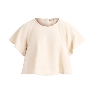 Max Mara Wkdforte Crop Bluse - - Blouses & Shirts - Damen - Beige - S