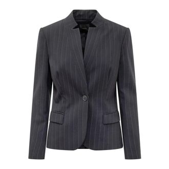 Pinko Pinko, Femme, Vestes, Bleu, Taille: 44 FR Kebab Pinstripe Blazer