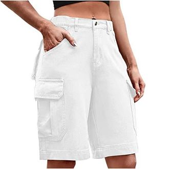 Generic Short Jean Femme Taille 46 Bermuda Velo Pied Musculation Volley L&eacute;ger Sexy &Eacute;vas&eacute; 3 Decontracte Hand Ouvert Corsaire Sportswear Original Cyclisme Desto