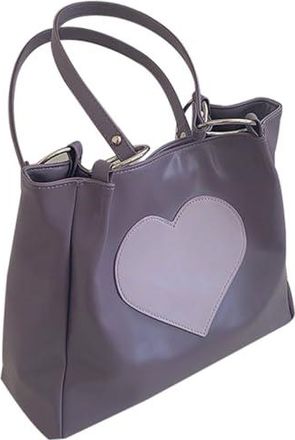 IFUNDOM Abaodam Paquet &agrave; Bandouli&egrave;re Simple en Cuir PU Violet Grand Paquet Fourre-Tout Polyvalent pour Femme Capacit&eacute; Spacieuse Pratique pour Shopping Sorties