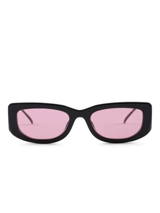 Prada Sonnenbrille mit Triangel-Logo - Schwarz