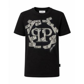 Philipp Plein Round Neck T-shirt Dollar Hexagon