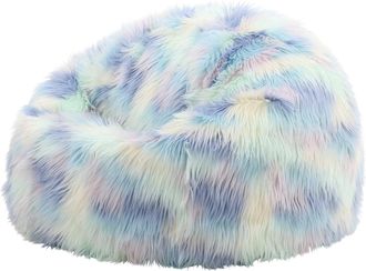 Icon Brand Kingston Klassiker Kunstfell Sitzsack, Unicorn, Sitzsack Erwachsene mit Füllung, Bean Bag, Flauschig Sessel, Lounge Sessel, Lounge Stuhl, Schlafzimmer