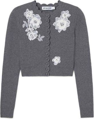 Self Portrait Cardigan - Gris