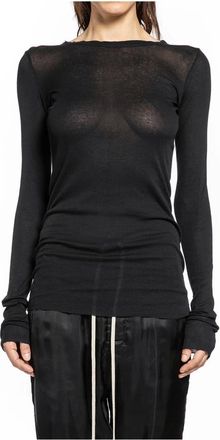 Rick Owens Femme, Tops, Noir, Taille: 36 FR Rib LS T