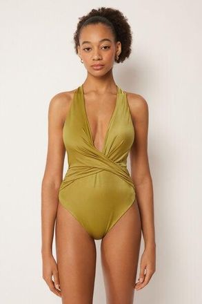 Calzedonia Badeanzug Shiny Satin Gelb