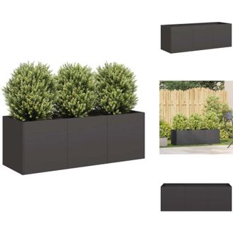 vidaXL Vidaxl - Jardini&egrave;re noir 120x40x40 cm acier lamin&eacute; &agrave; froid - Jardini&egrave;re - Jardini&egrave;res - Pot De Fleurs - Support De Jardini&egrave;re
