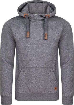 Riverso Kapuzenpullover Herren Hoodie RIVNiklas Regular Fit Longsleeve Sweatshirt mit Cross-Over-Kragen und K&auml;ngurutasche