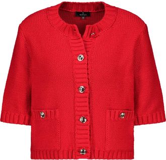 Monari Strickjacke mit Kn&ouml;pfen - - Knitwear - Damen - Rot - S