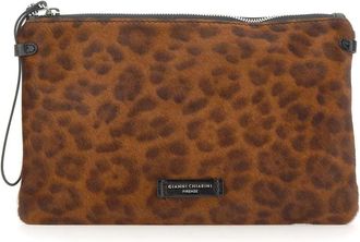 Gianni Chiarini Femme, Accessoires, Brun, Taille: ONE Size Hermy Pochette en cuir fa&ccedil;on poulain imprim&eacute;