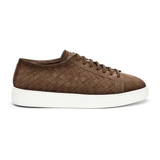 Santoni Geflochtener Wildleder-Sneaker - - Shoes - Herren - Braun - 42 EU