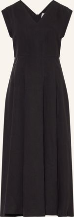 More Kleid Mit Leinen schwarz