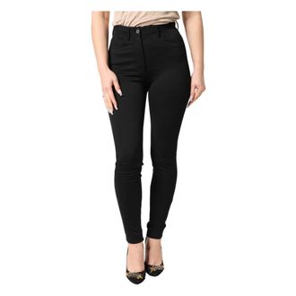 Dolce & Gabbana Schmal geschnittene Hose - - Trousers - Damen - Schwarzk - XS
