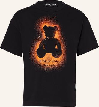 Palm Angels T-Shirt Spray Bear Reg schwarz