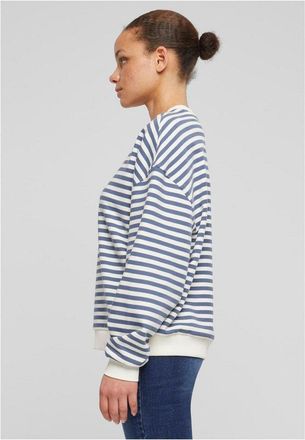 Urban Classics Rundhalspullover Ladies Oversized Striped Crewneck