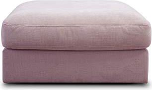 Cavadore Hocker Fiona/ XXL-Fußbank, Polsterbank im modernen Design / 97 x 48 x 97 / Webstoff flieder-lila