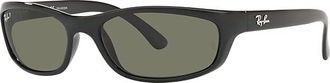 Ray-Ban Rb4115 Sonnenbrillen Schwarz Fassung Grün Glas Polarisiert 57-16
