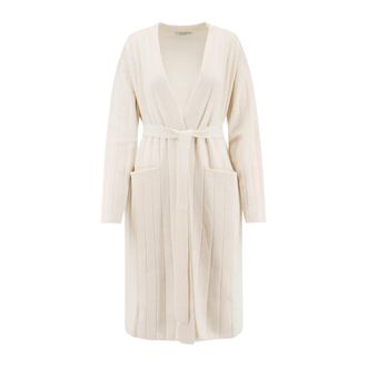 Max Mara Giusto Lange Strickjacke - - Knitwear - Damen - Wei&szlig; - M